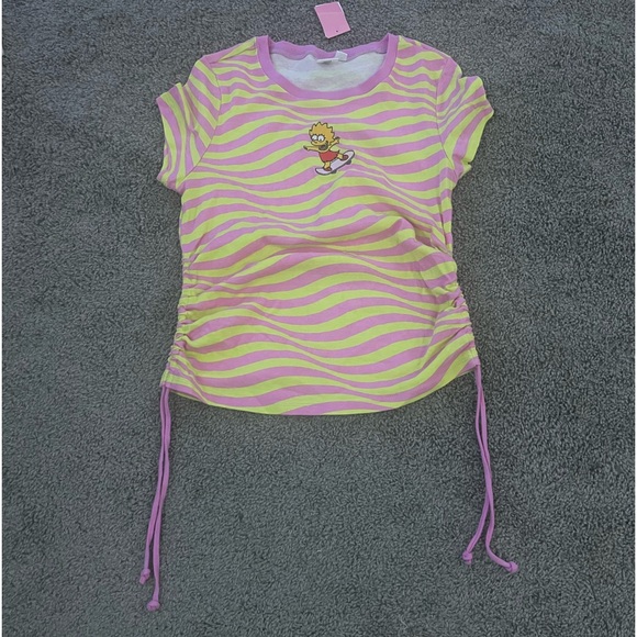 MAD Engine | Tops | Y2k Cute Simpsons Neon Green And Purple Top | Poshmark